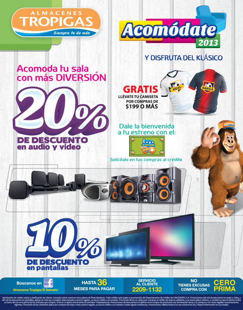 Almacenes Tropigas el salvador descuentos en audio y pantallas ...