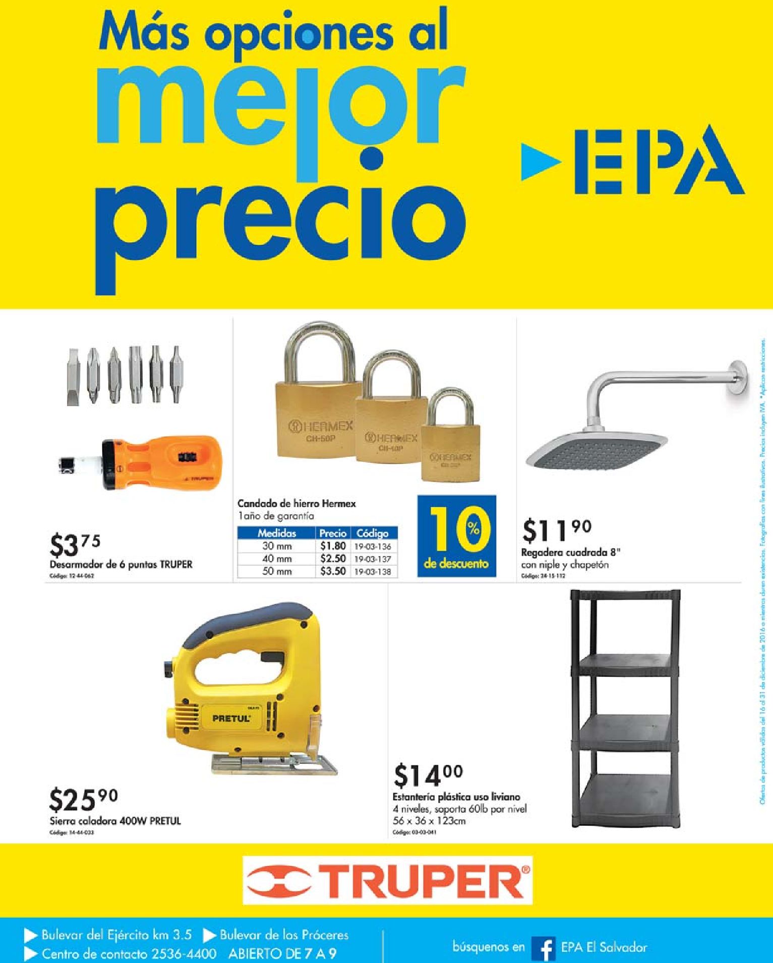 NO FALTES al Fin de Semana de Ferreterias EPA (Super Descuentos ...