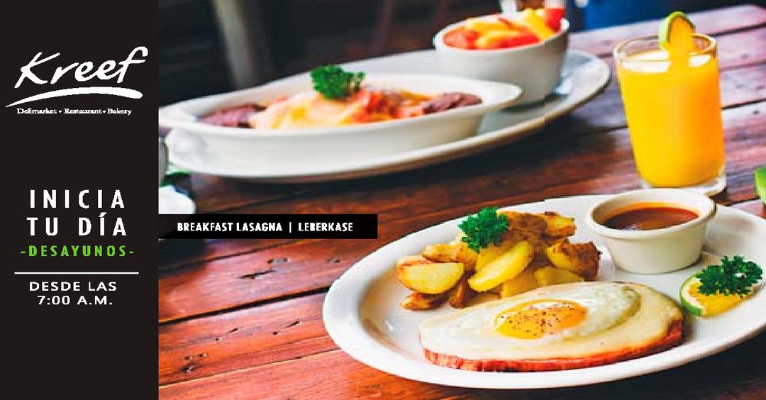 KREEF Restaurante (Desayunos, Almuerzos y Cenas) - Ofertas Ahora