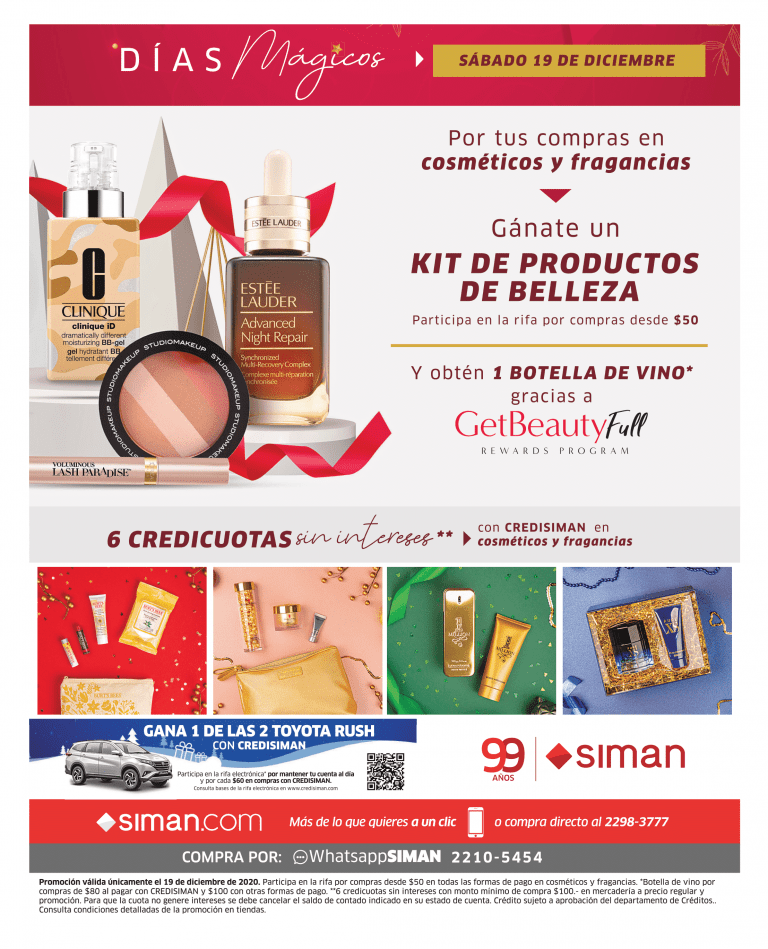 SIMAN dias magicos ahora perfumes y cosmeticos - (19.dic.20) - Ofertas ...
