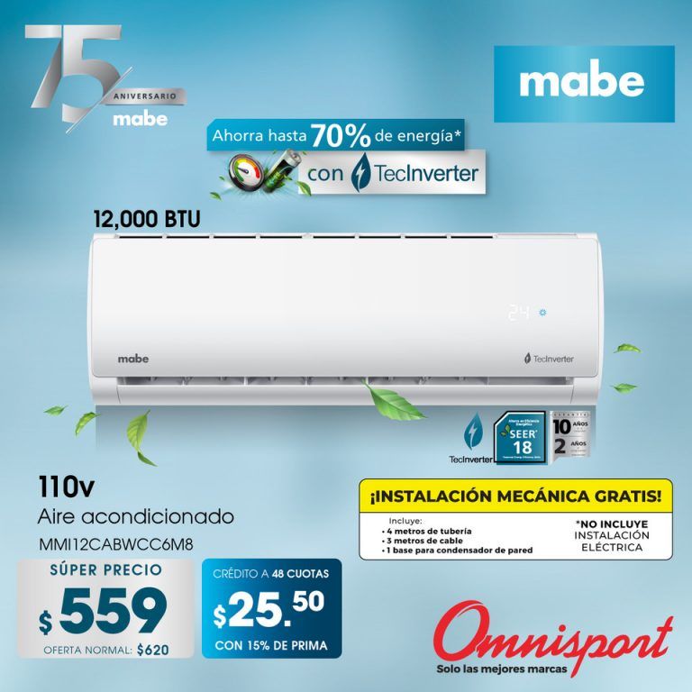 MABE air conditioning prices San Salvador 2021 - Ofertas Ahora